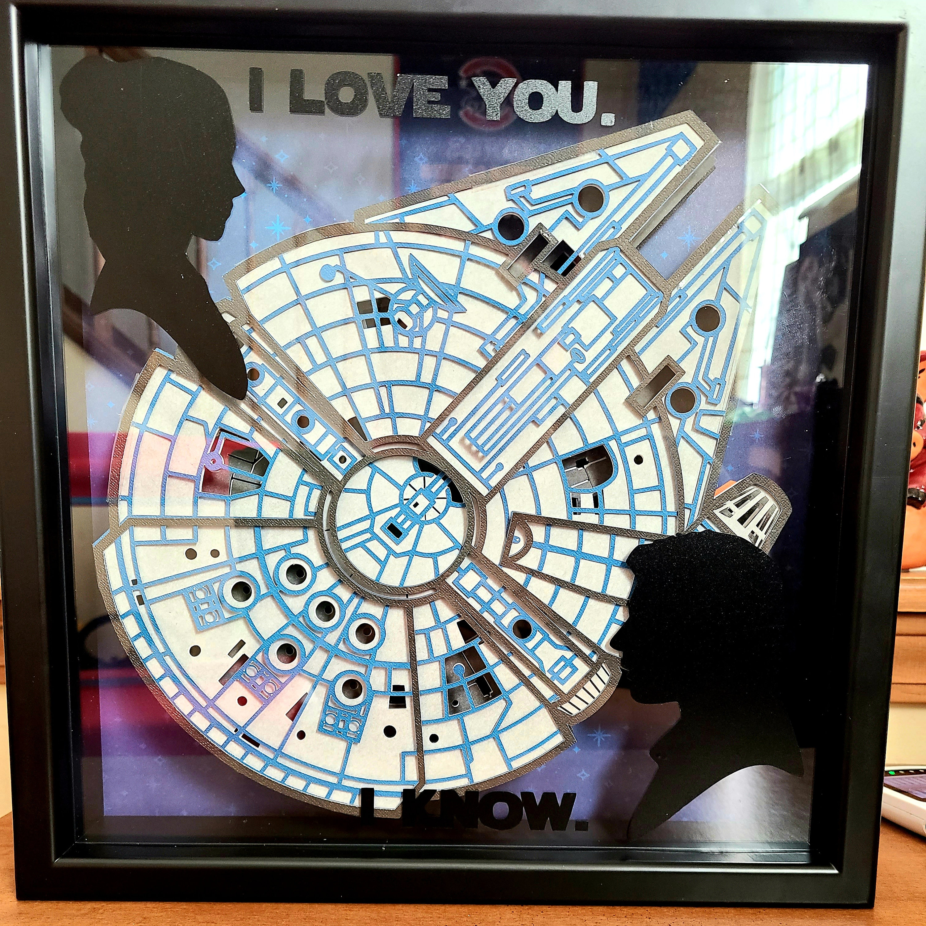 Millennium Falcon | Shadow Box | I Love You | I Know | Vinyl Decal ...