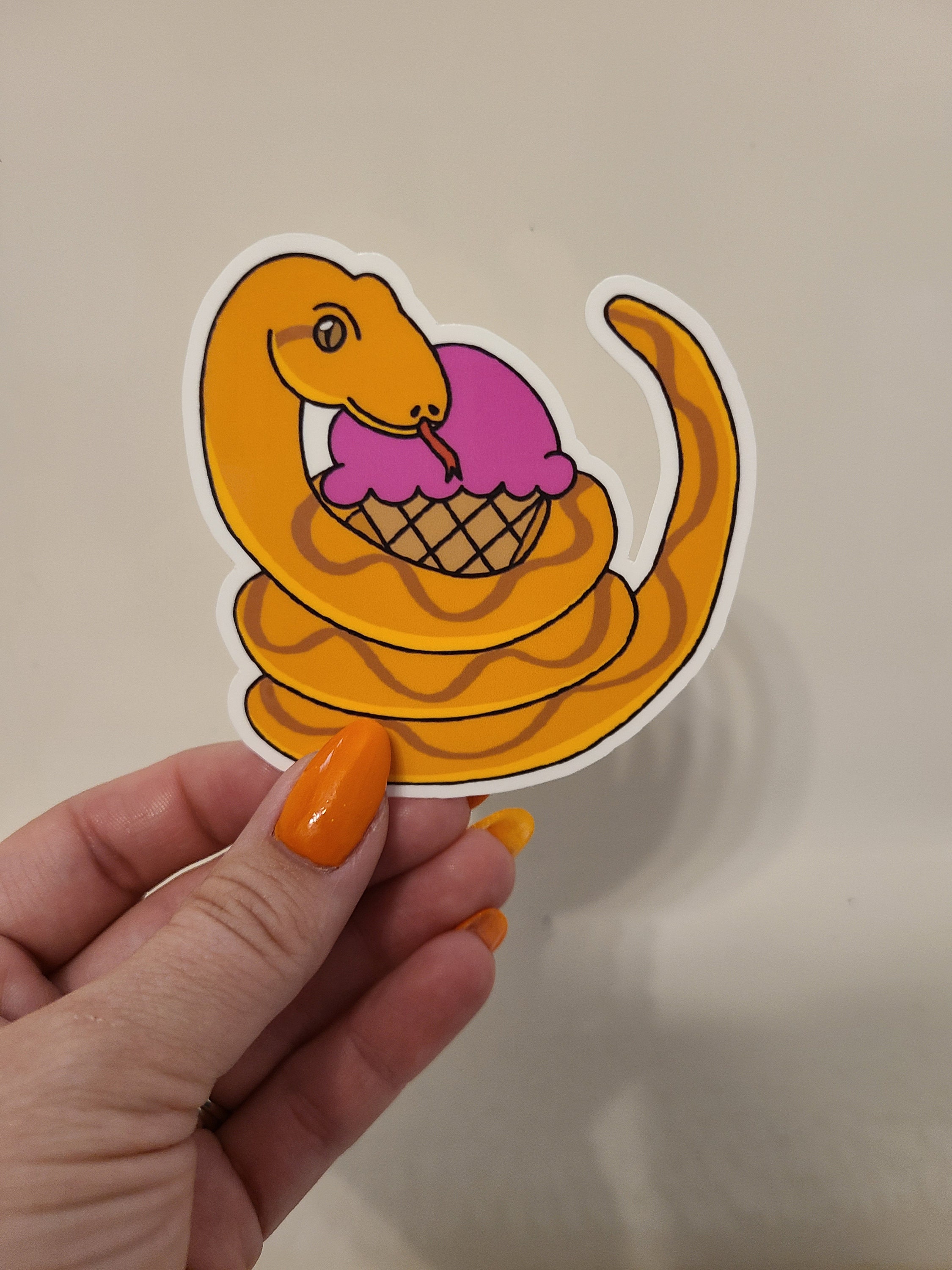 Snake | Ice Cream Cone | Sticker | Laptop Decal | Waterproof ...