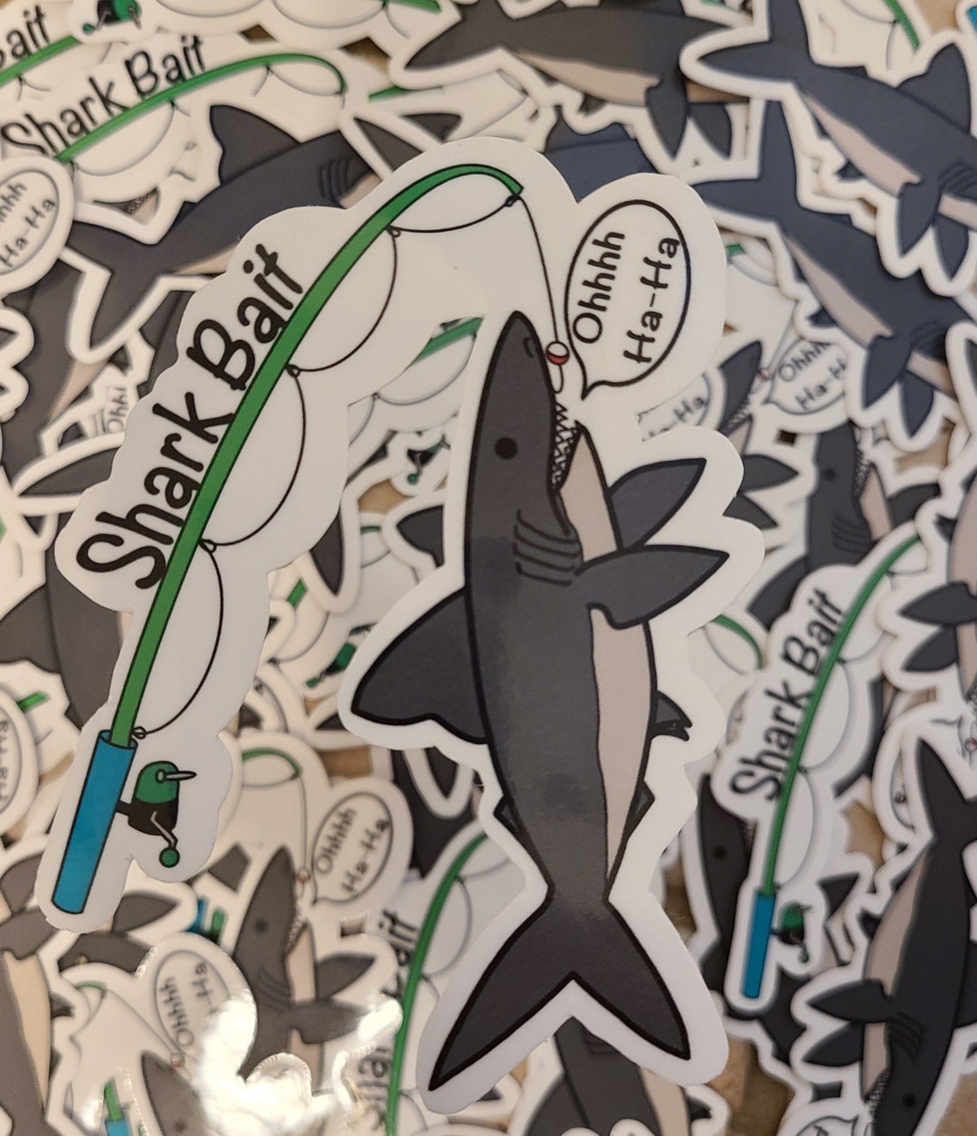 Shark Bait Sticker Decal Laptop Waterproof Laminated Vinyl - Etsy.de