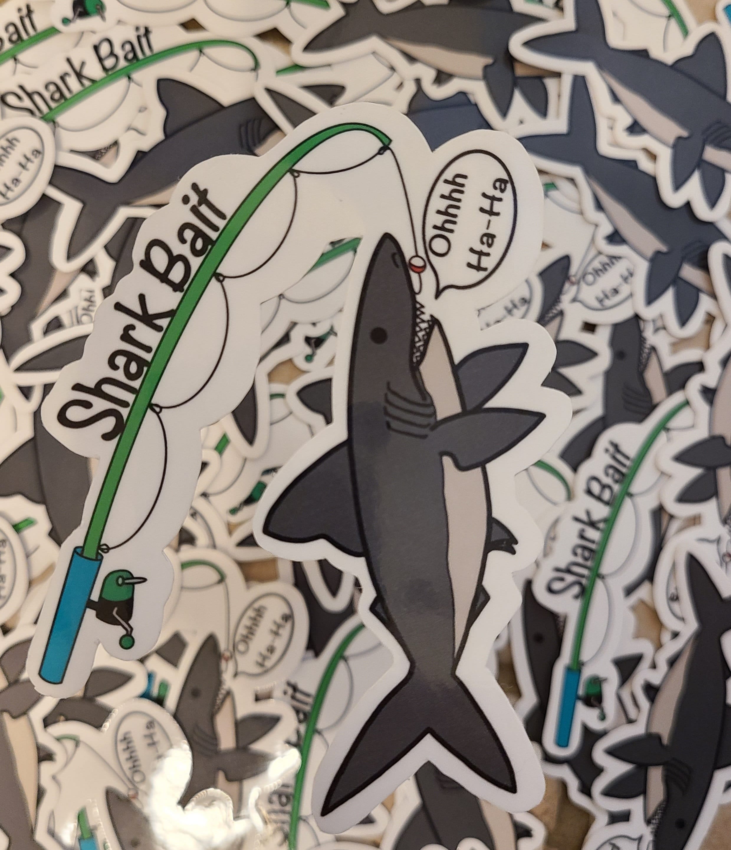 Shark Bait Sticker Decal Laptop Waterproof Laminated Vinyl - Etsy.de
