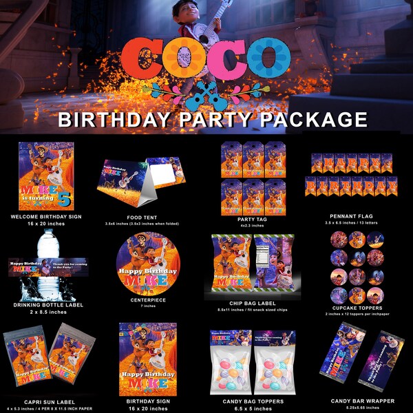 Coco Party Supplies - Etsy