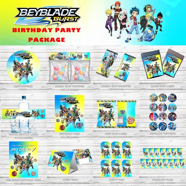 Beyblade Birthday Banner - Etsy