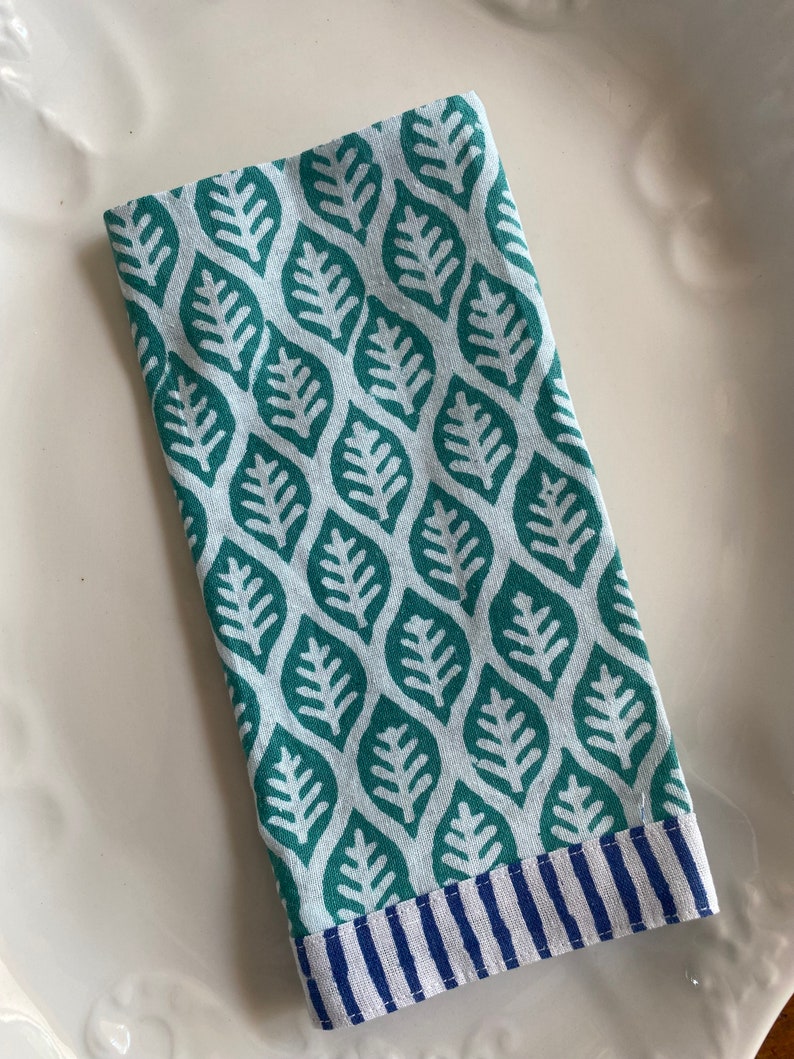 Sea Leaves Set of 6 Napkins - Etsy