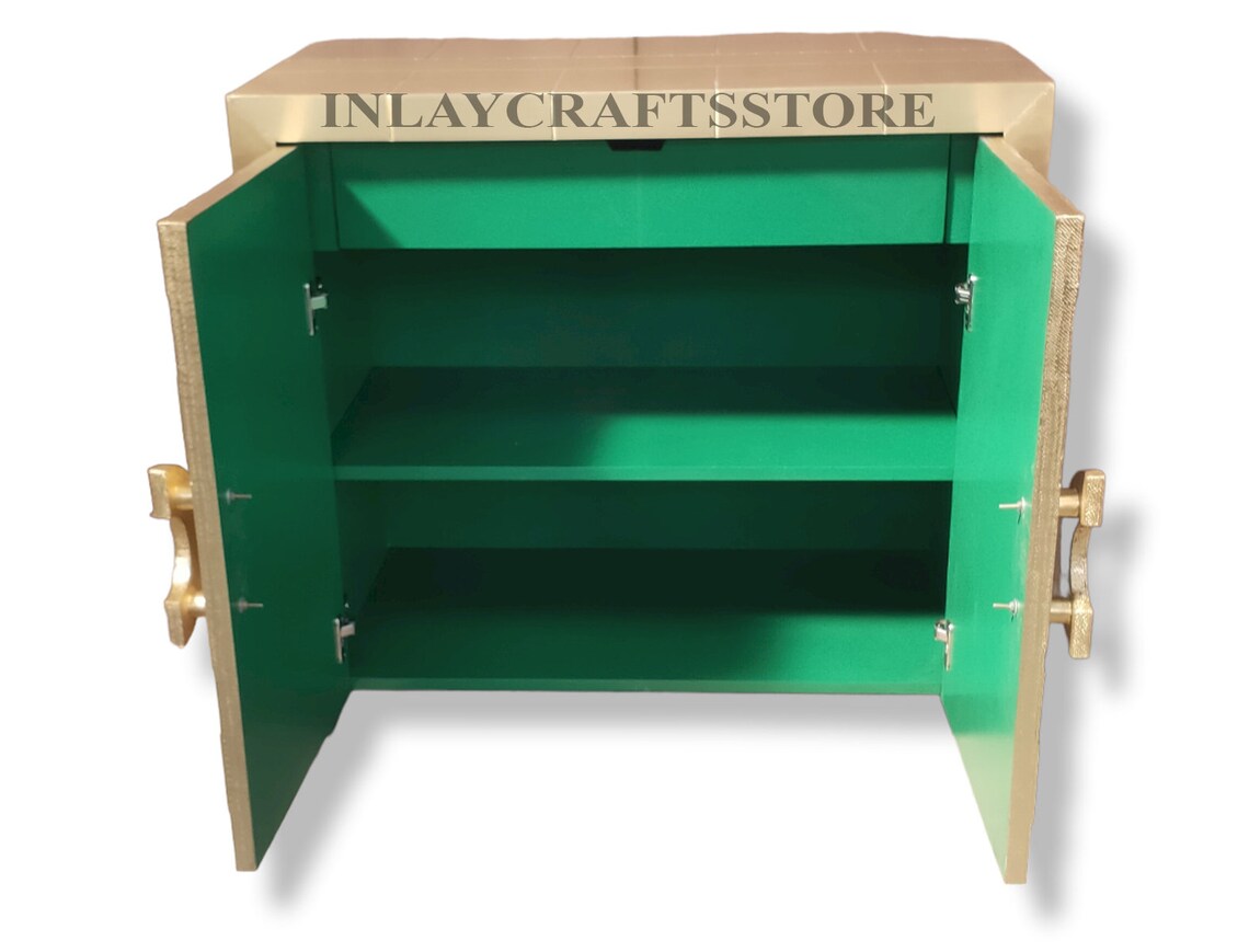 Brass Inlay Embossed Cabinet With Malachite Brass Inlay - Etsy