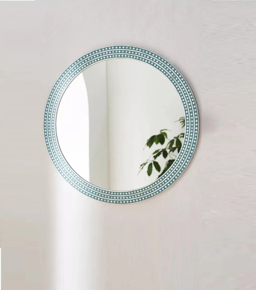 Bone Inlay Diamond Design Mirror, Diamond Design Bone Inlay Mirror ...