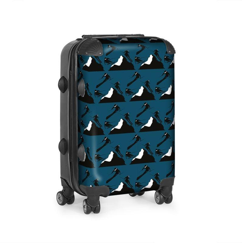 Suitcase in off Piste Ski Themed Design for Chic Winter - Etsy