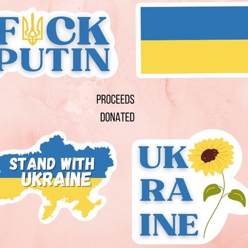 Ukraine Waterproof Sticker Stand With Ukraine Ukraine - Etsy