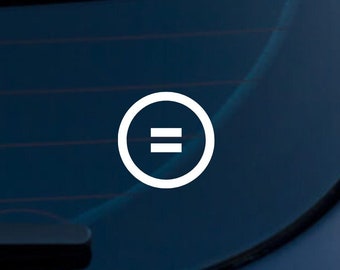 Equality Car Decal Sticker Equality is Greater Than Division LGBTQ ...
