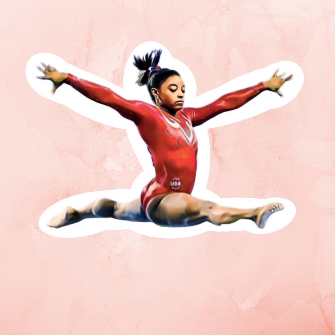 Simone Biles Stickers USA Gymnastics Stickers Olympics - Etsy