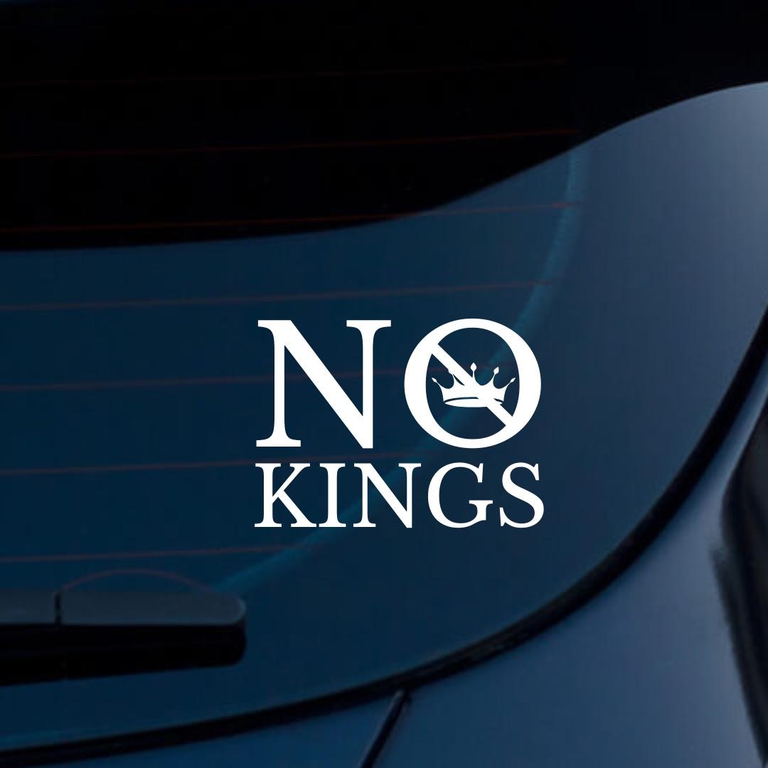 No Kings Car Decal | Sticker | Anti-fascist | Human Rights | Bumper ...