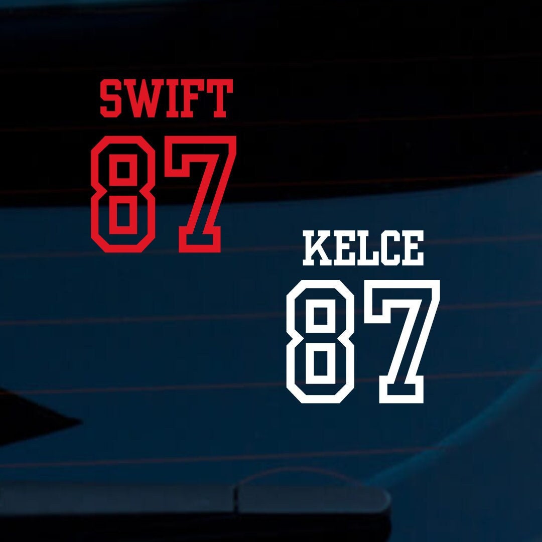 Travis Kelce 87 Car Decal Sticker Taylor Swift Number 87 - Etsy
