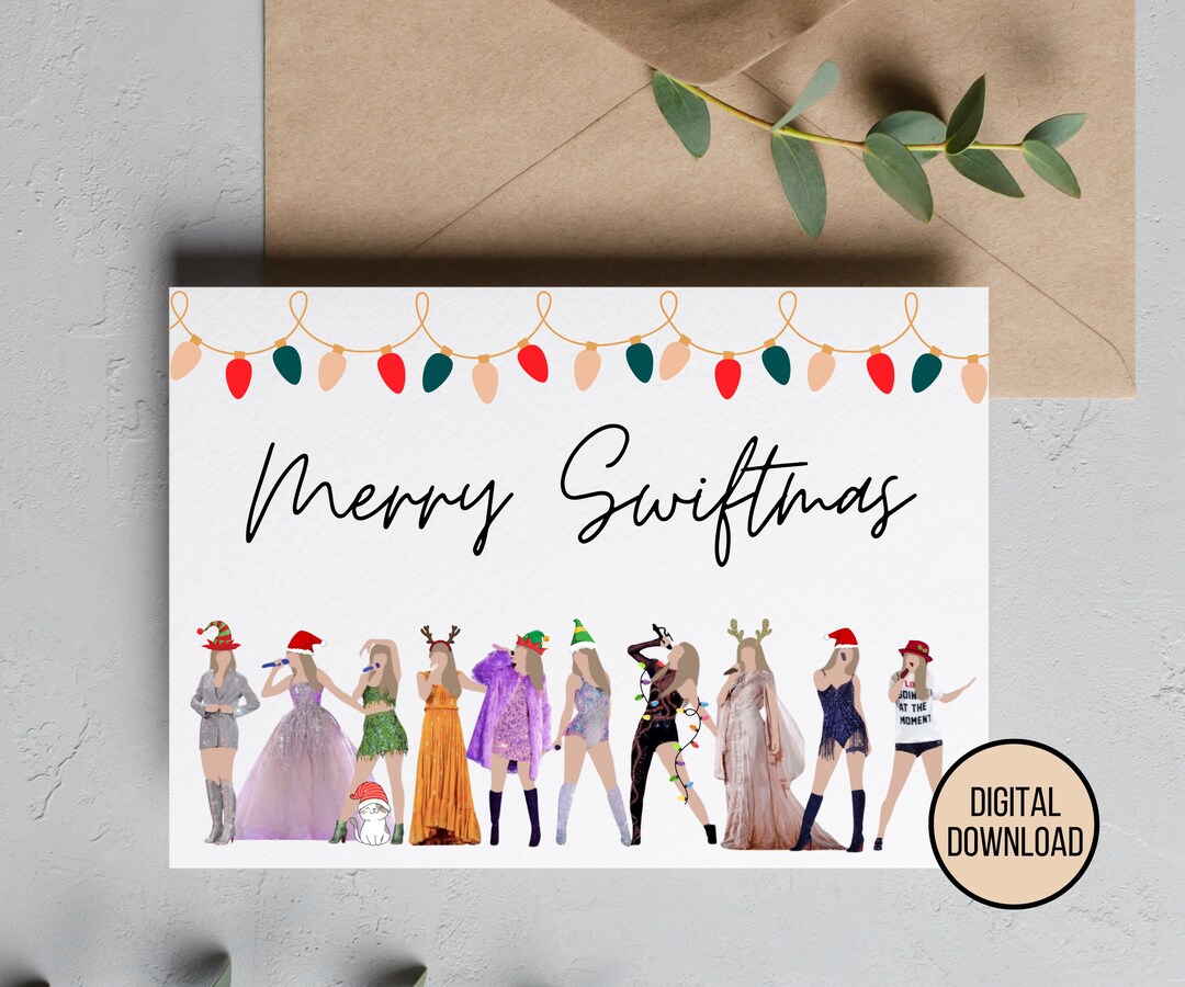 Printable Christmas Card Merry Swiftmas Holiday Digital - Etsy