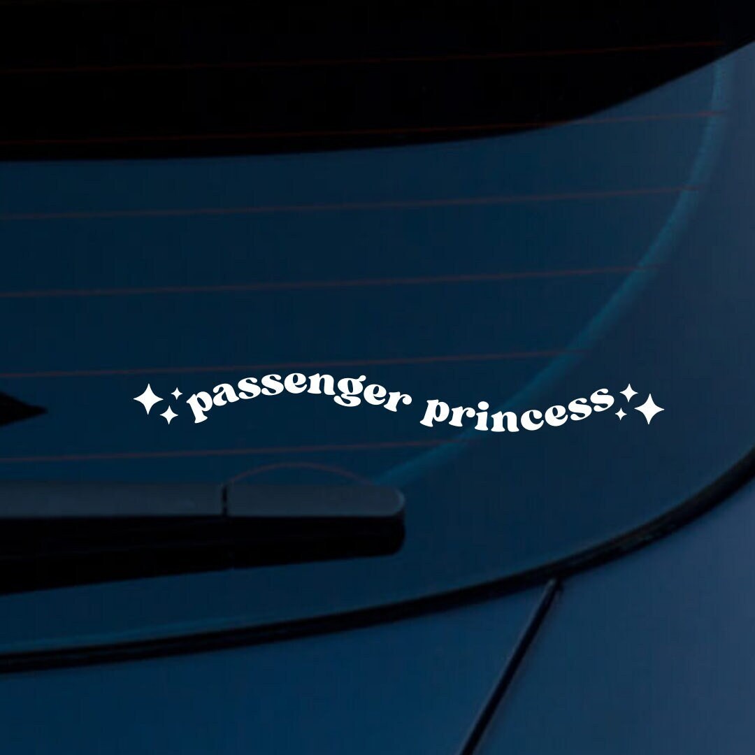 Passenger Princess Car Decal | Car Sticker | Bumper Sticker | Various ...