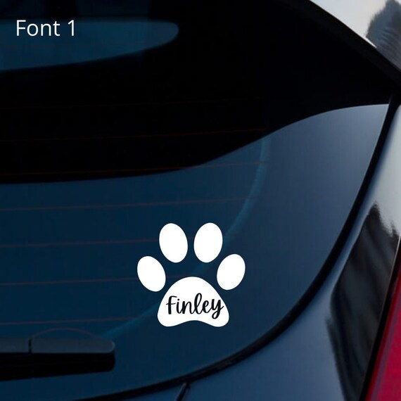 Custom Dog Paw Car Decal Cat Paw Personalize Bumper | Etsy