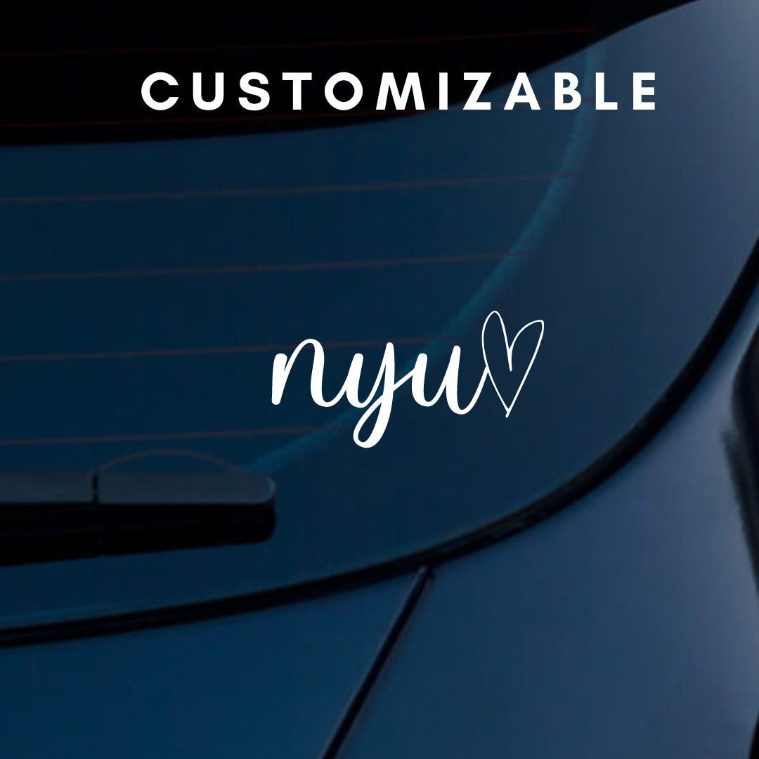 Customizable University Car Decal | Personalize | Bumper Sticker ...