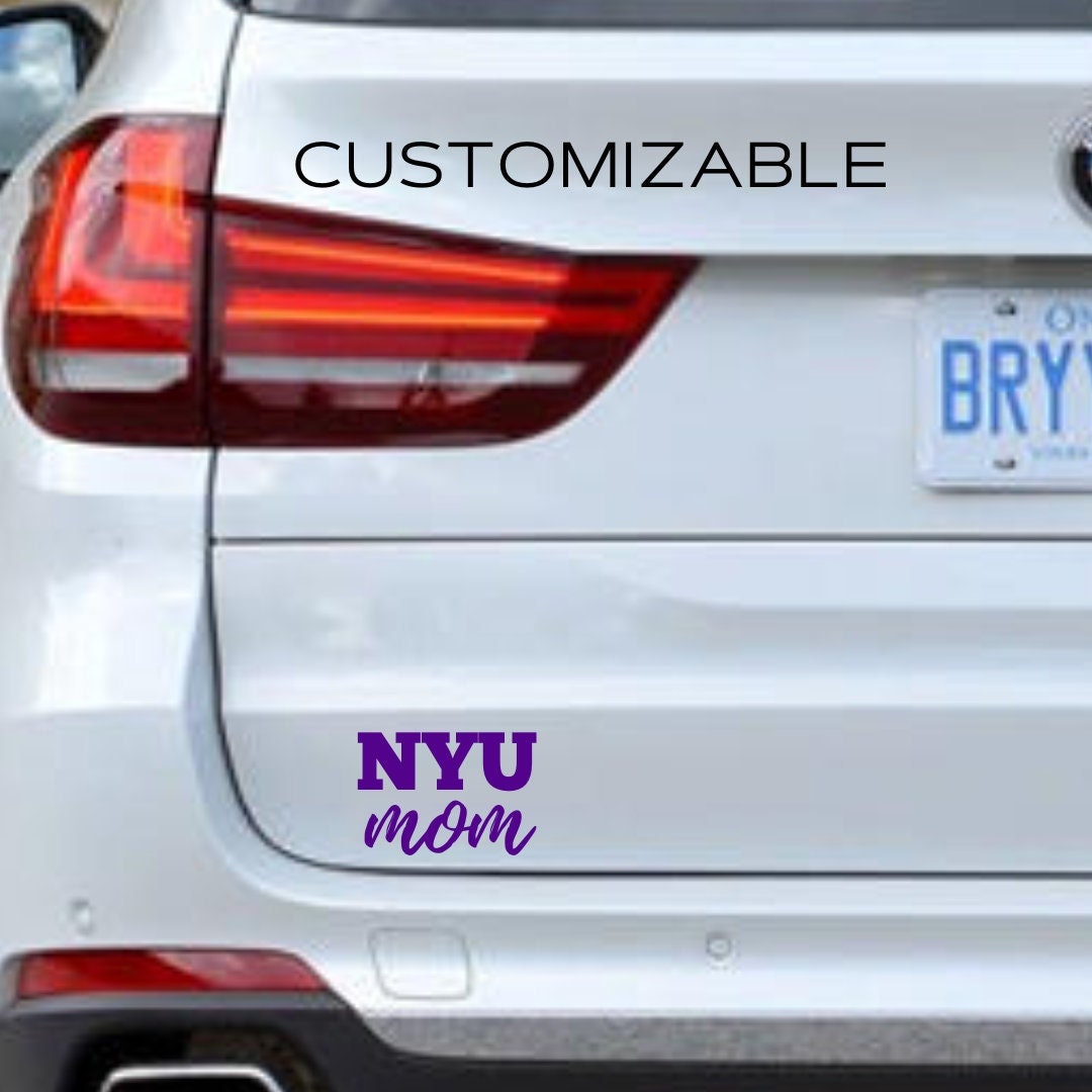 Customizable College/university Abbreviation Mom Car Decal | Sticker ...