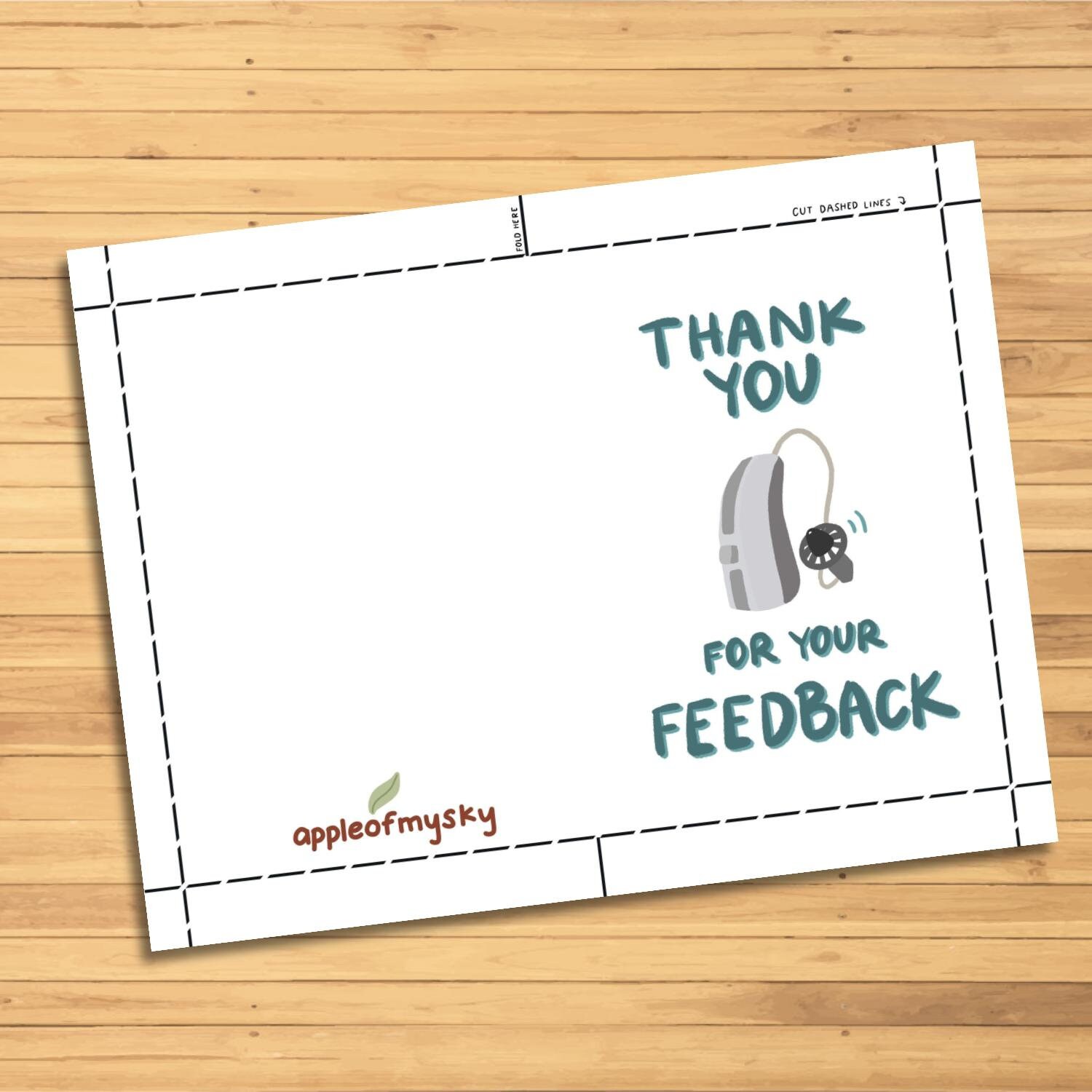 Printable Audiology Greeting Card - Instant Download, Hearing Aid - Etsy