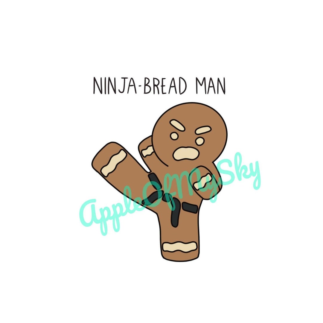 Ninja Bread Man SVG, PNG - Instant Download, Cricut, Silhouette - Etsy