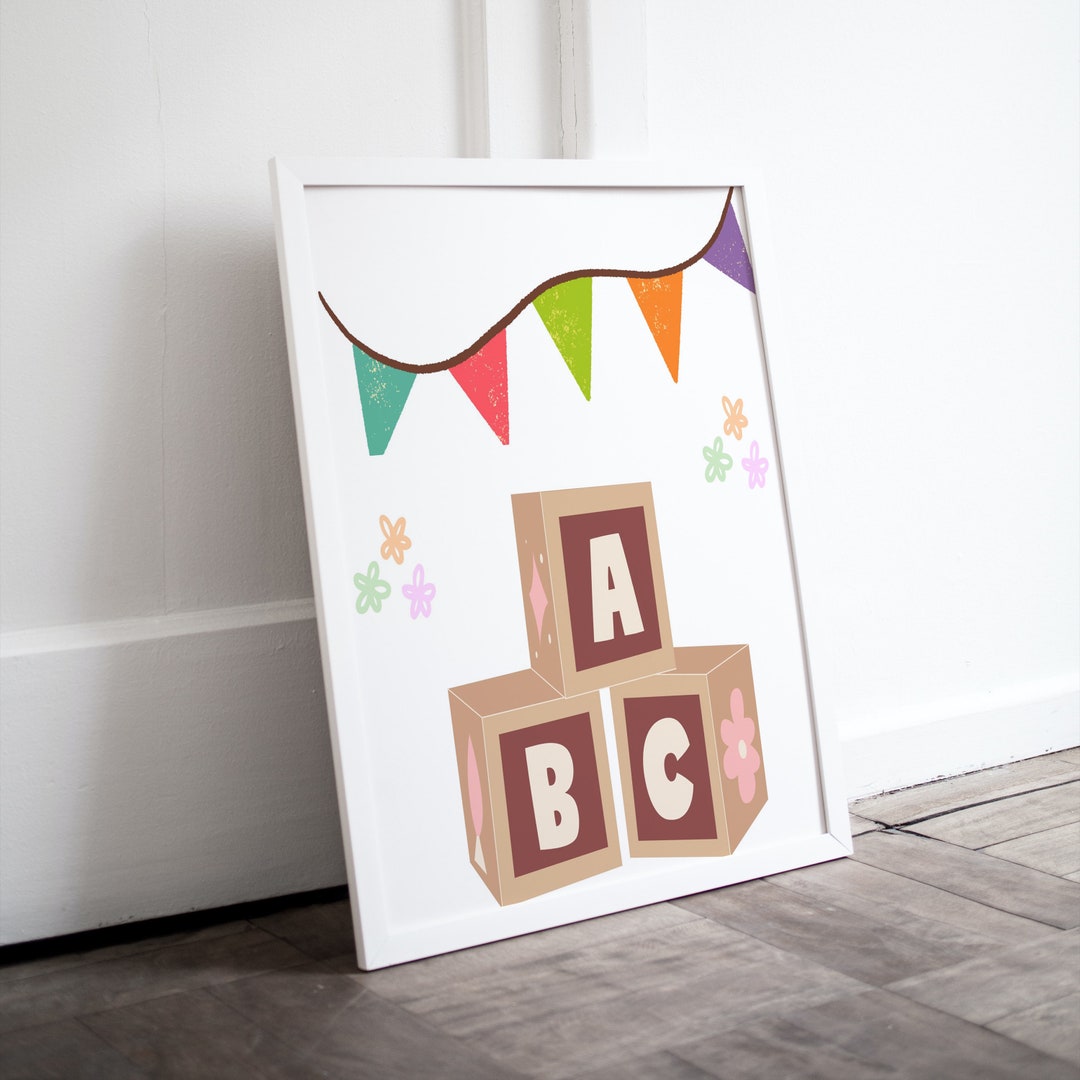 ABC Building Block Digital Image - Etsy
