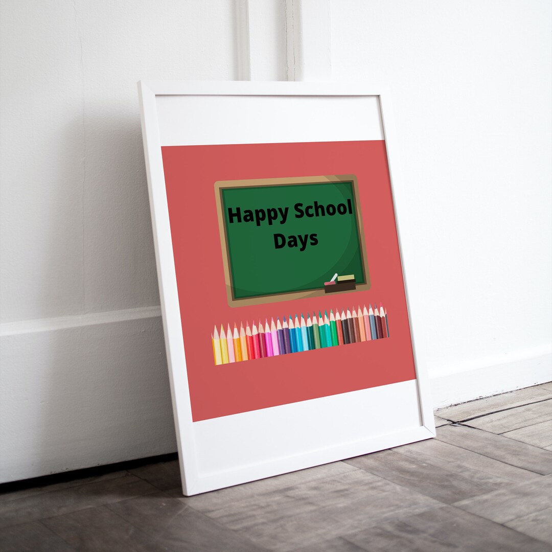 Happy School Days Digital Decal - Etsy