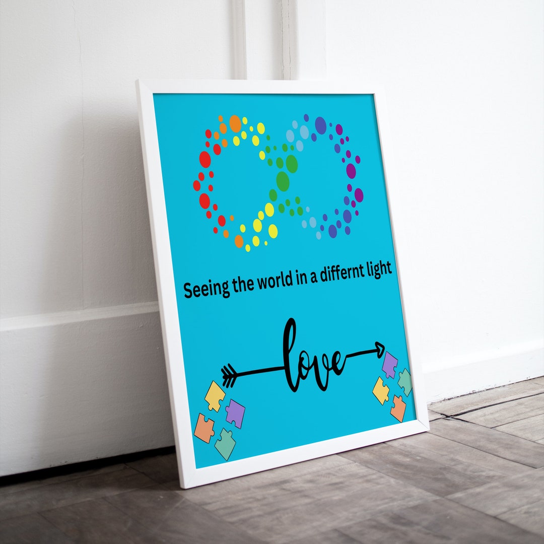 Autism Awareness Printable Art, Colorful Infinity Symbol (digital ...