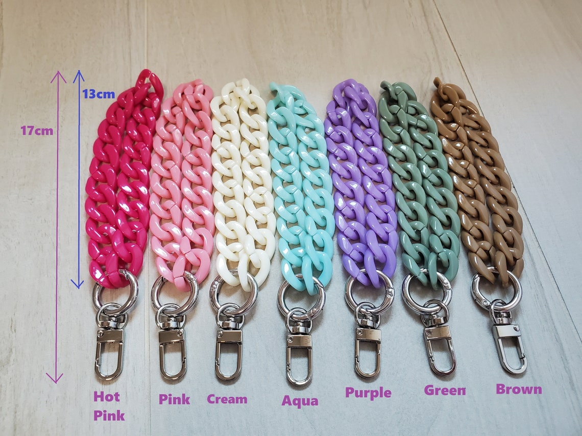 Keyring Bracelet Phone Case Strape Cellphone Chain Candy Color Keychain ...