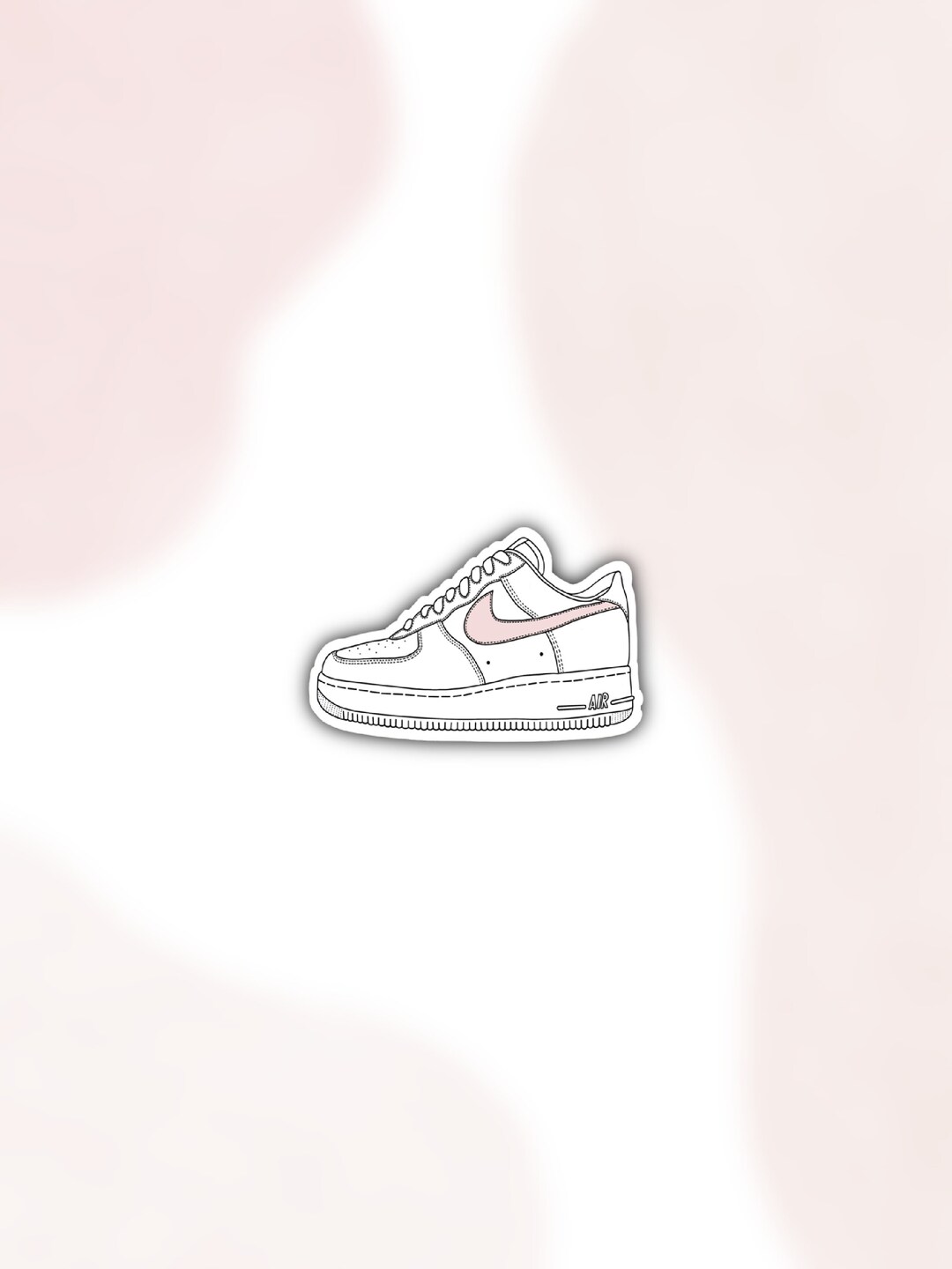 Pink AF1 Sticker Waterproof Sticker/ Sneaker Sticker/ AF1 - Etsy
