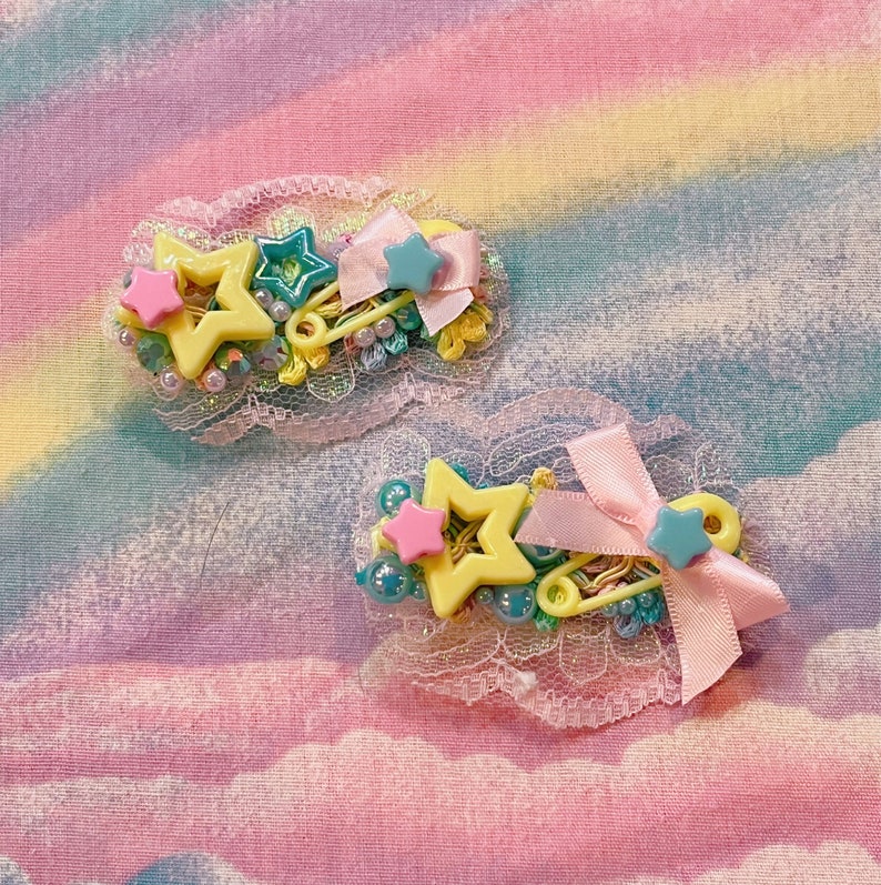 Colorful Star Clips - Etsy