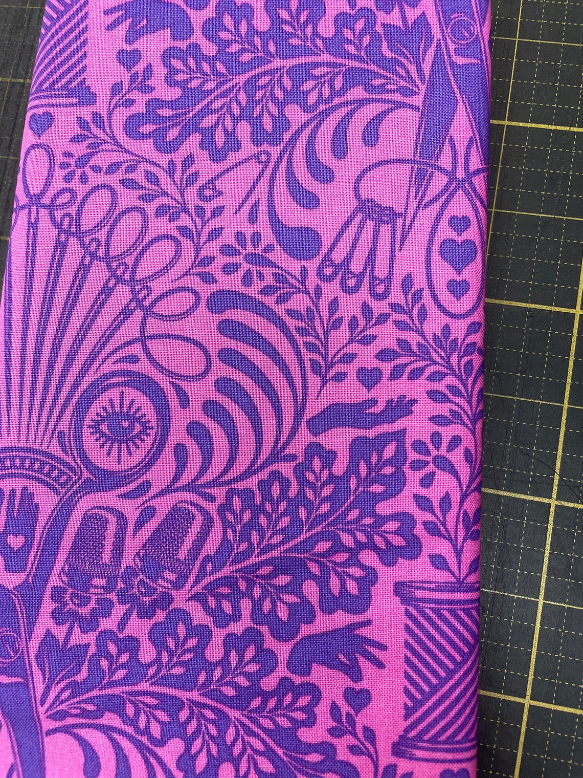 Tula Pink Sewing Fabric Bundle 1 Yard Cuts Pink Swirls - Etsy