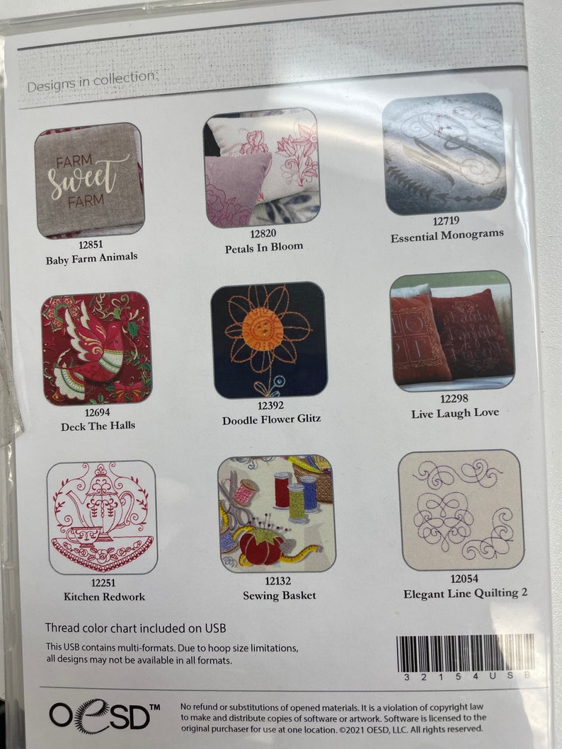 OESD Signature Library Volume 2 Embroidery Design Collection - Etsy