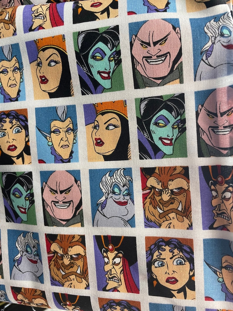 Disney Villain Squares Fabric - Etsy