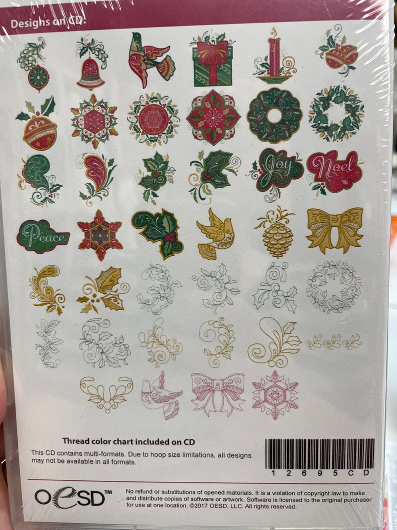 OESD Holiday Celebration Deck the Halls Applique Embroidery Design ...