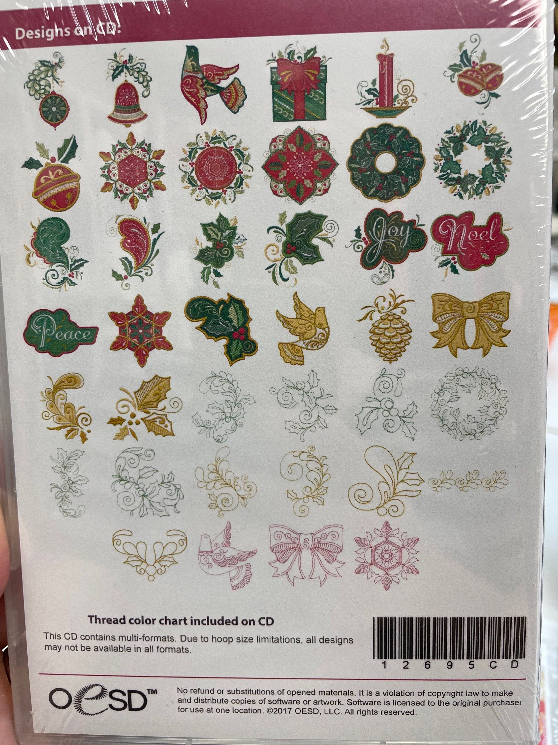 OESD Holiday Celebration Deck the Halls Applique Embroidery Design ...