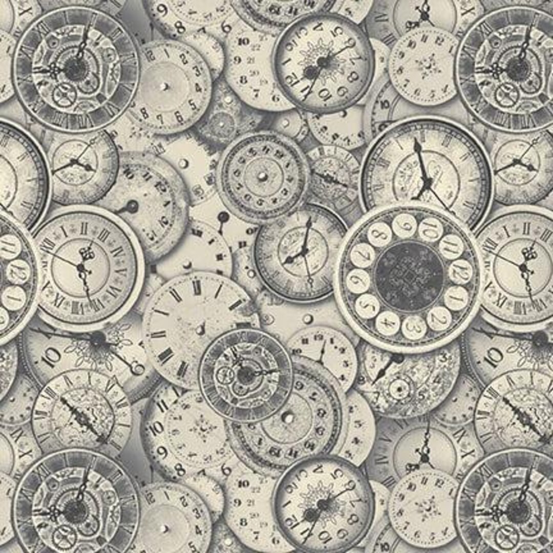 Blank Quilting Corporation Time Travel 3011-90 Ivory Clocks Fabric - Etsy