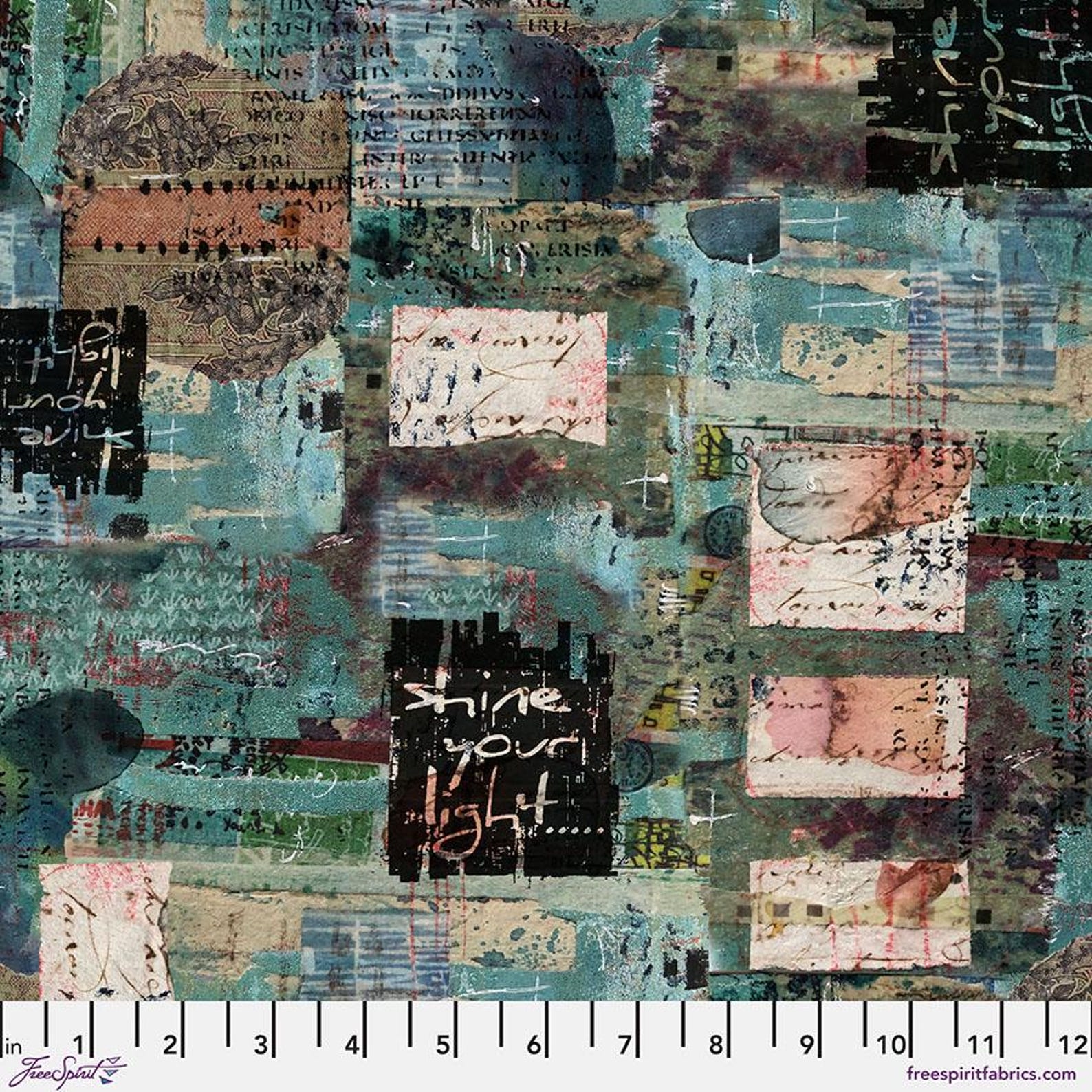 Free Spirit Fabric Storyboard PWSE010 Rainforest Shine Fabric Yardage ...