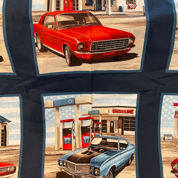 Sewing Panel Muscle Cars - Etsy UK