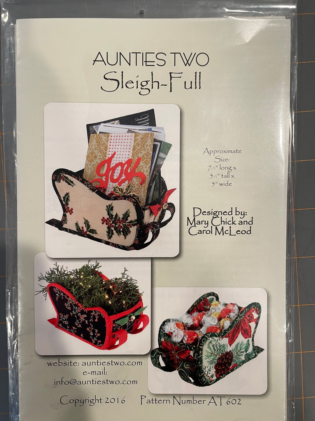 Aunties Two Sleigh Full Project Pattern - Etsy