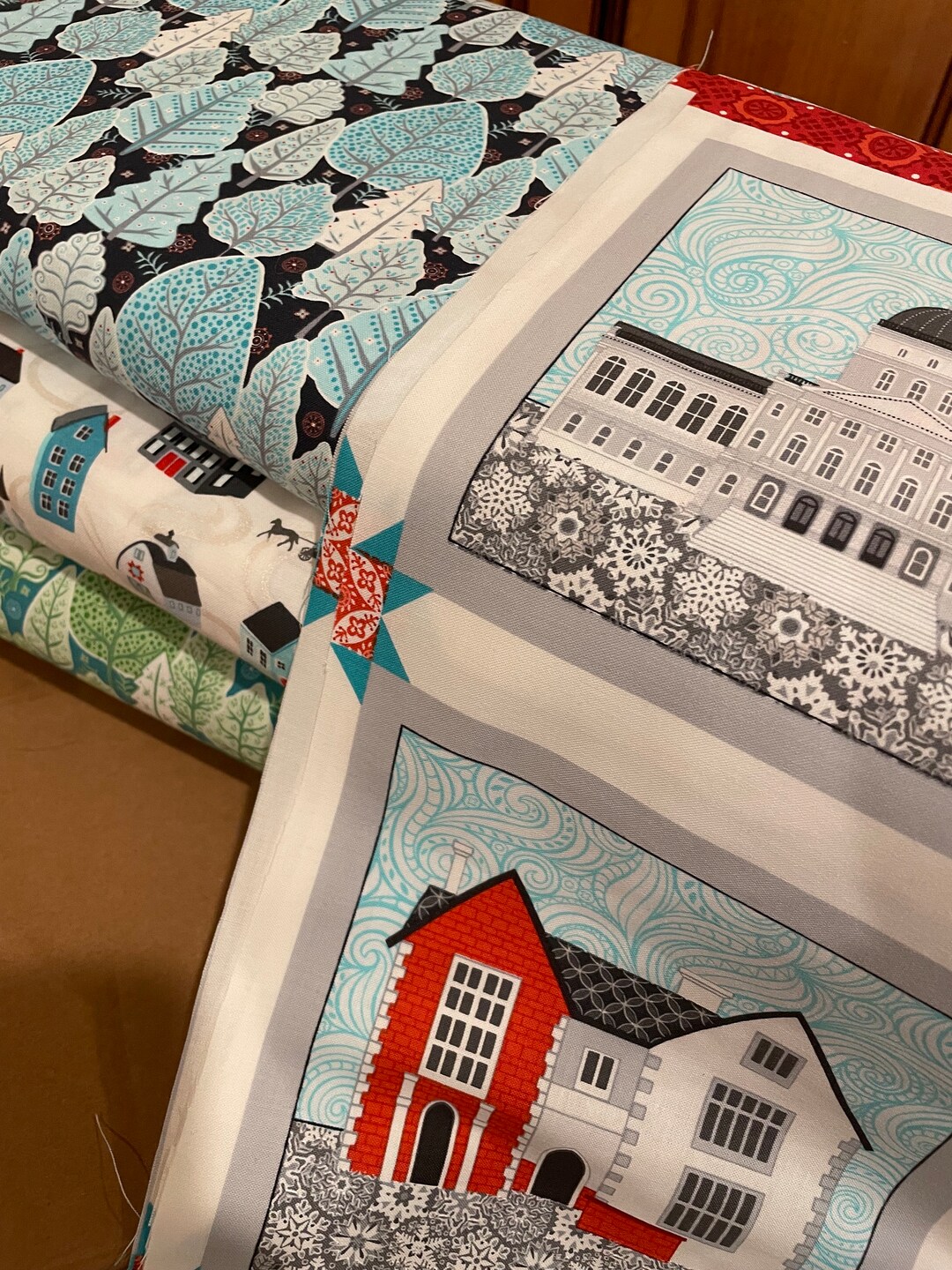 Amanda Murphy Winter Village Fabrics 100% Quilters Cotton Bundle 1 Yard ...