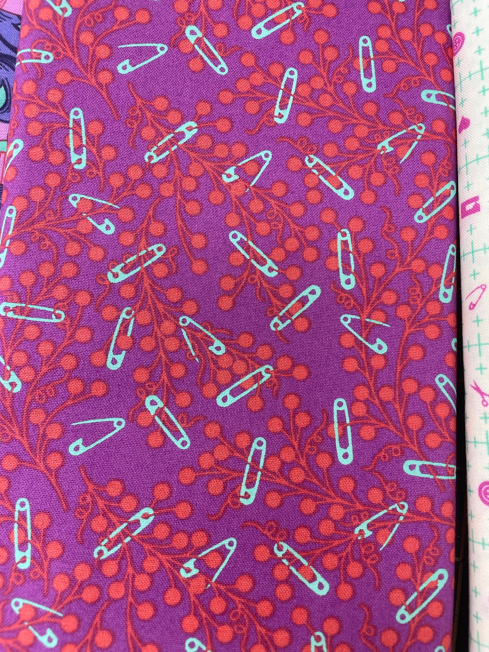 Tula Pink Sewing Fabric Bundle 1 Yard Cuts Pink Swirls - Etsy