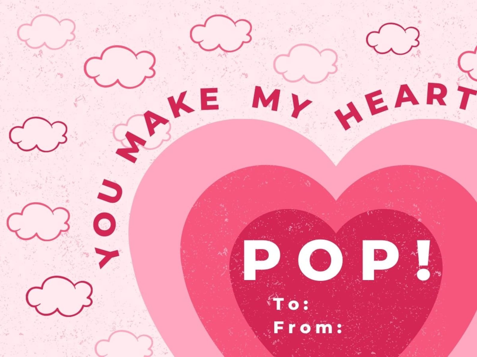 Valentine's Day Tag, You Make My Heart Pop, Valentine Gift Label, Kids ...