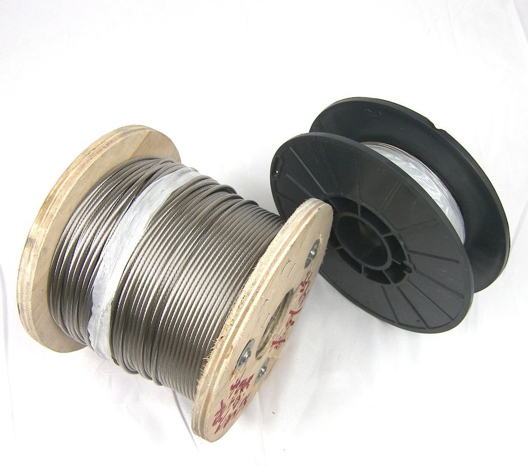 Stainless Steel T316 1x19 Wire Rope for Cable Railing 3/16 - Etsy