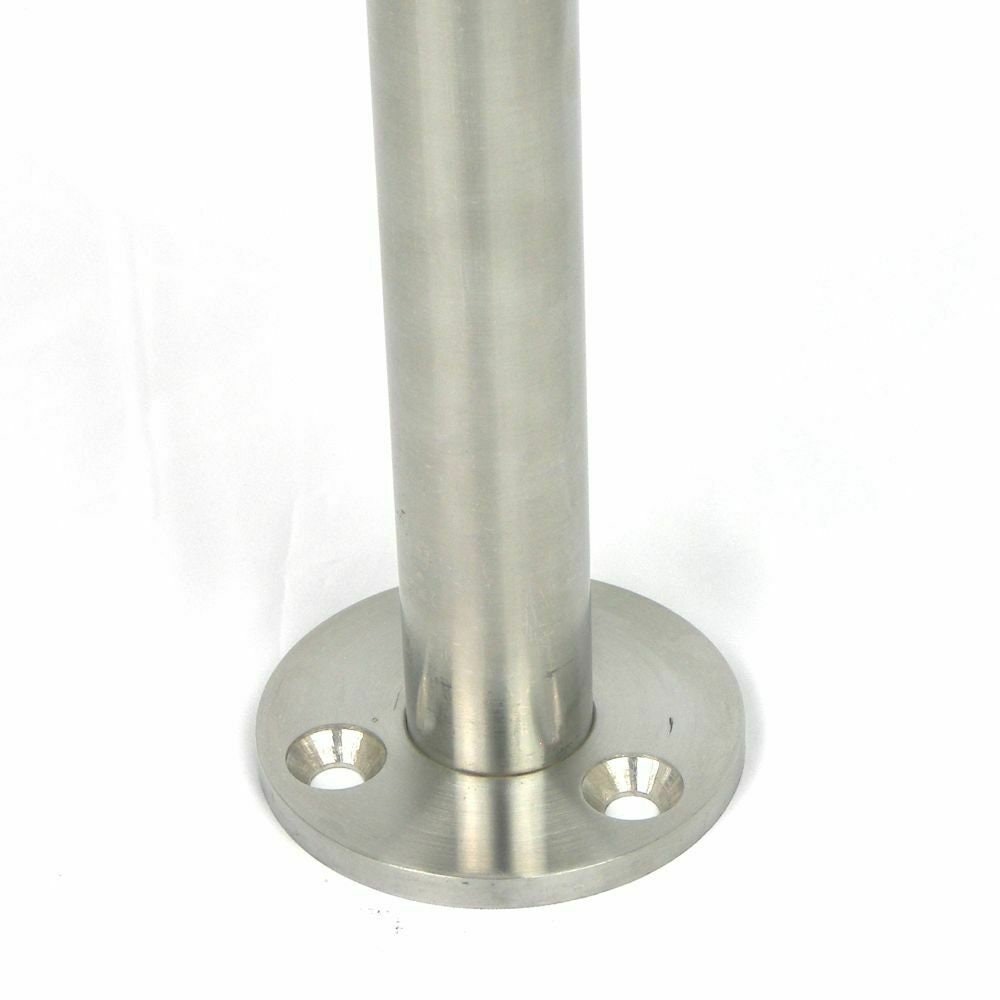 1-1/2 Stainless Steel T316 Cable Railing Round Post Double Wall End/mid ...