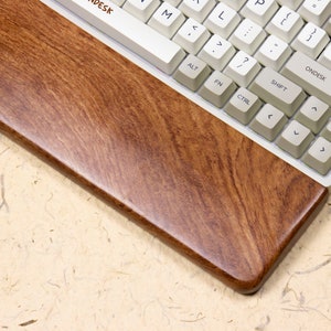 African Padauk Wood Ergonomics Keyboard Wrist Rest Artisan Engrave ...
