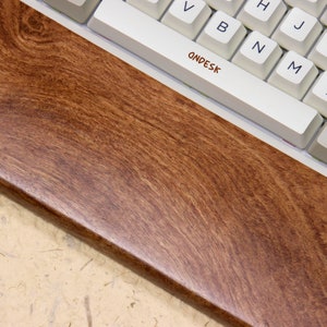African Padauk Wood Ergonomics Keyboard Wrist Rest Artisan Engrave ...