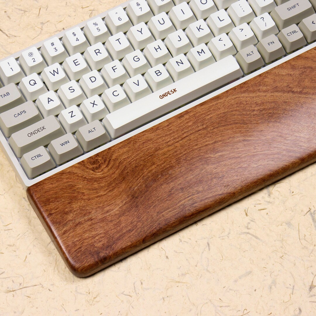 African Padauk Wood Ergonomics Keyboard Wrist Rest Artisan Engrave ...