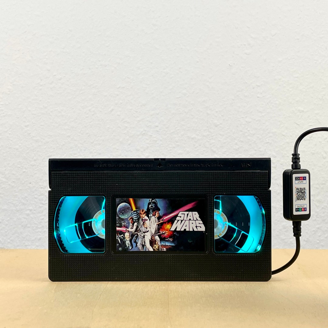 Upcycled VHS Lamp – Handmade LED Deco Light With App Control – USB ...