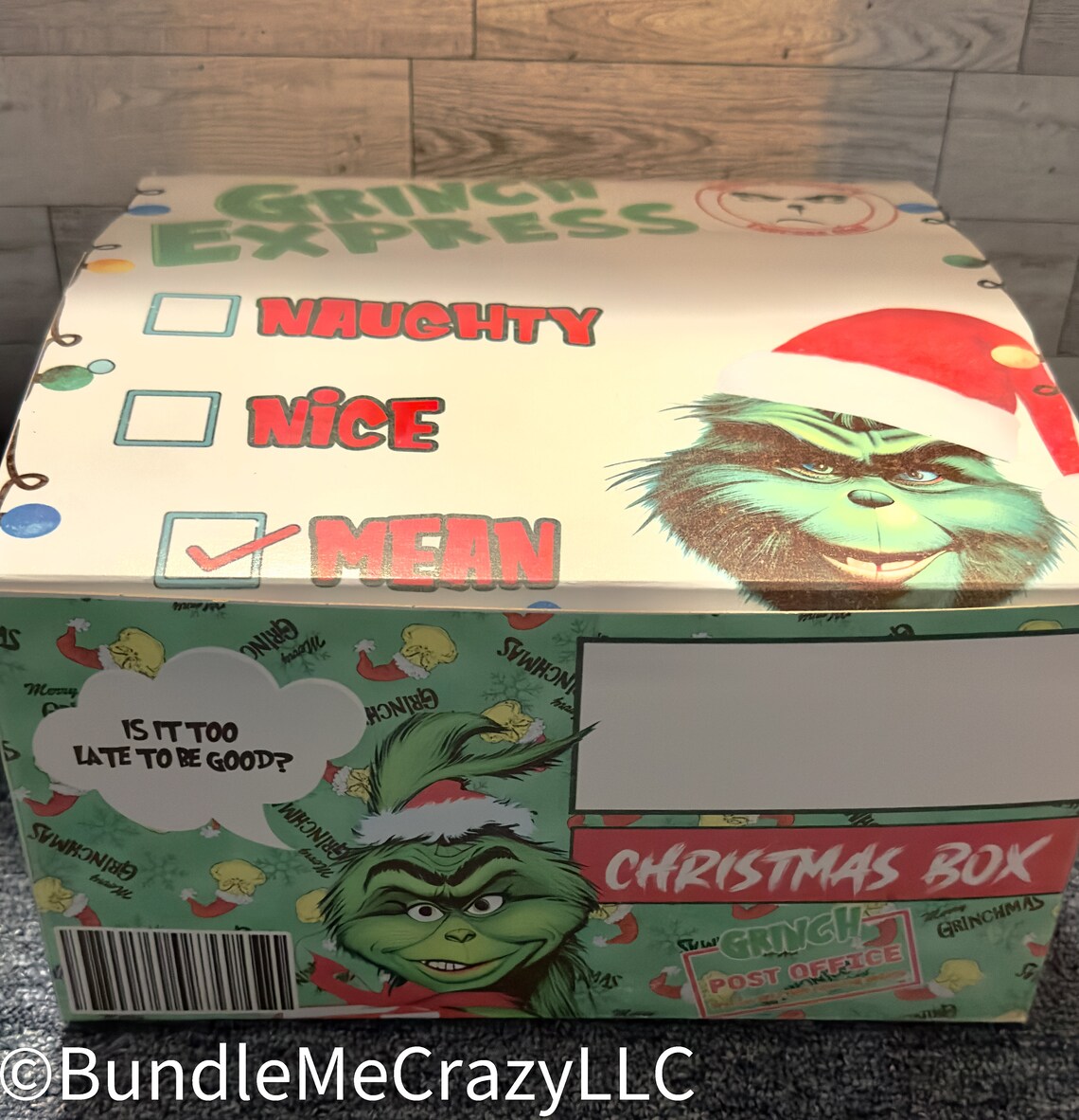 Grinch Express Box Template for Gift Boxes 10.5 X 10.5 X 5.5 - Etsy