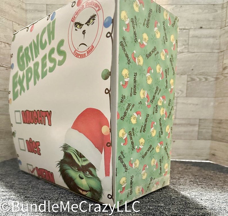 Grinch Express Box Template for Gift Boxes 10.5 X 10.5 X 5.5 - Etsy
