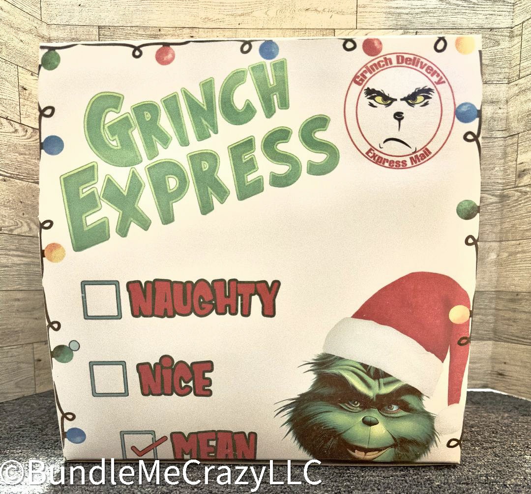 Grinch Express Box Template for Gift Boxes 10.5 X 10.5 X 5.5 - Etsy