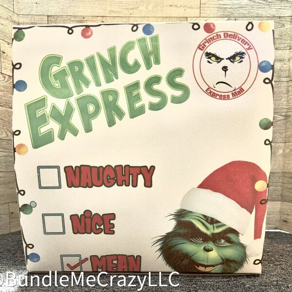 Grinch Boxes Template - Etsy
